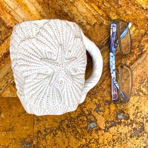 Mud Pie | Kitchen | Large White Seashell Ceramic Drinking Mug Mudpie ...